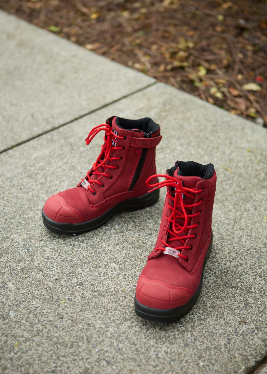 Achieves: womens limited edition safety boots (zip) – she wear