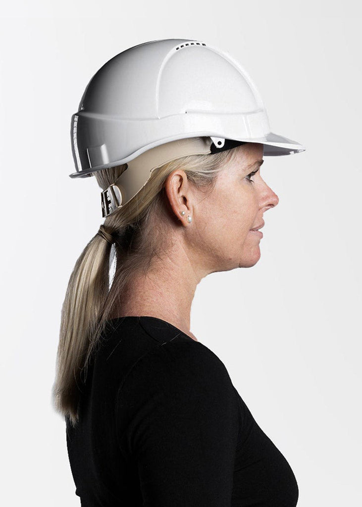 Buy Hammer Head vented hard hat by ASW online - she wear