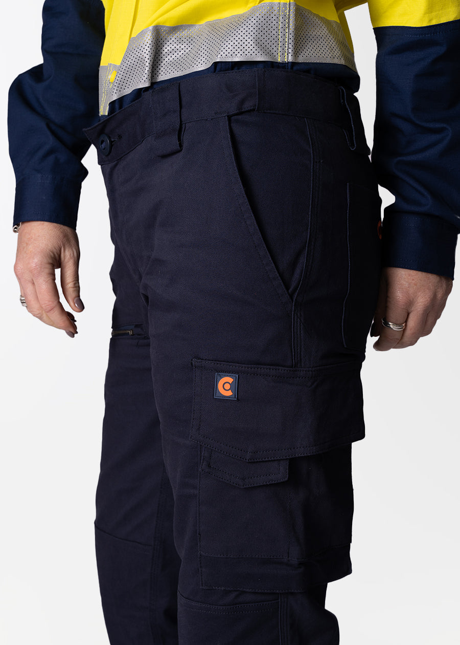 Alison ladies hi vis work cargo pants – she wear